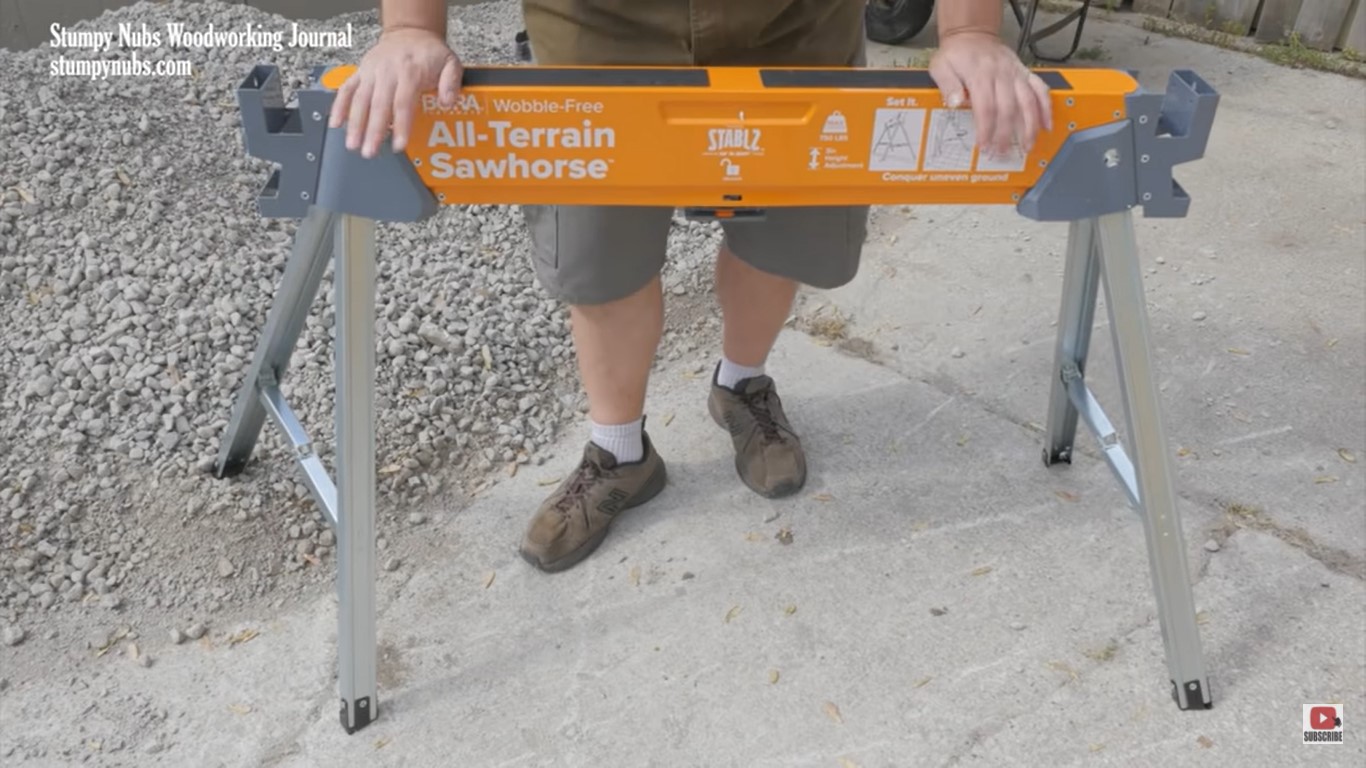 BORA® All-Terrain Sawhorse One of Woodworking’s COOLEST tools – Stumpy ...